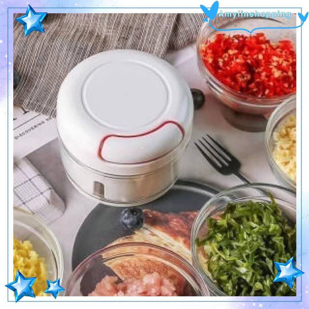 amy Mini Food Garlic Vegetable Grinder Chopper Mincer Crusher | Shopee ...