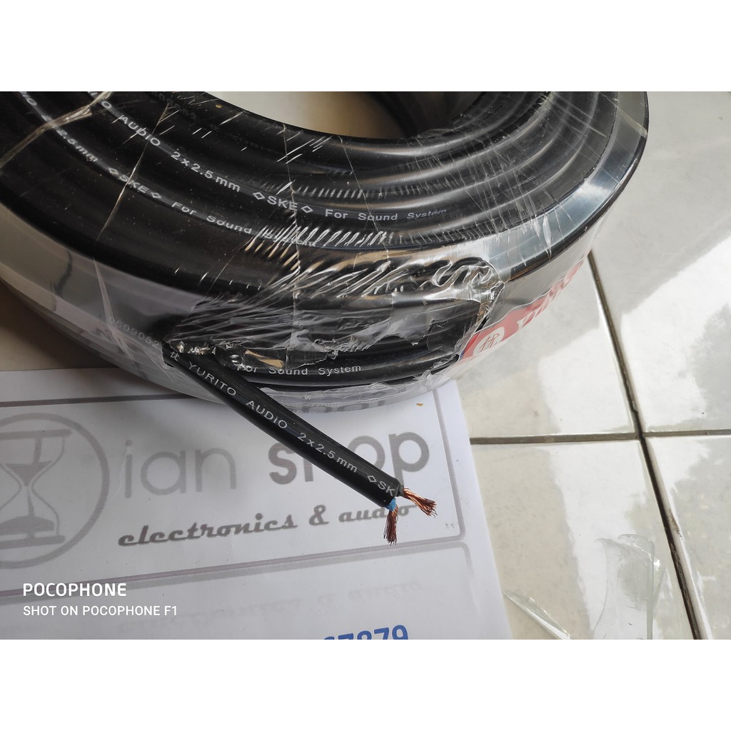 HITAM Nyyhy Yurito Audio Speaker Cable 2x2.5mm 2x2.5mm 2x2.5 2x2.5mm ...