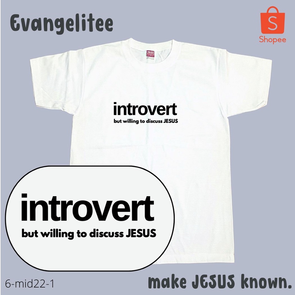 Christian Statement Tshirt ( INTROVERT ) | Shopee Philippines