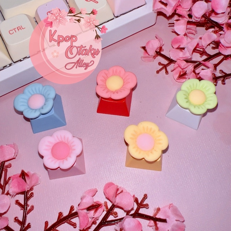Macaron Flower Collection Artisan Keycaps | Kpop Otaku Alley Keycaps ...