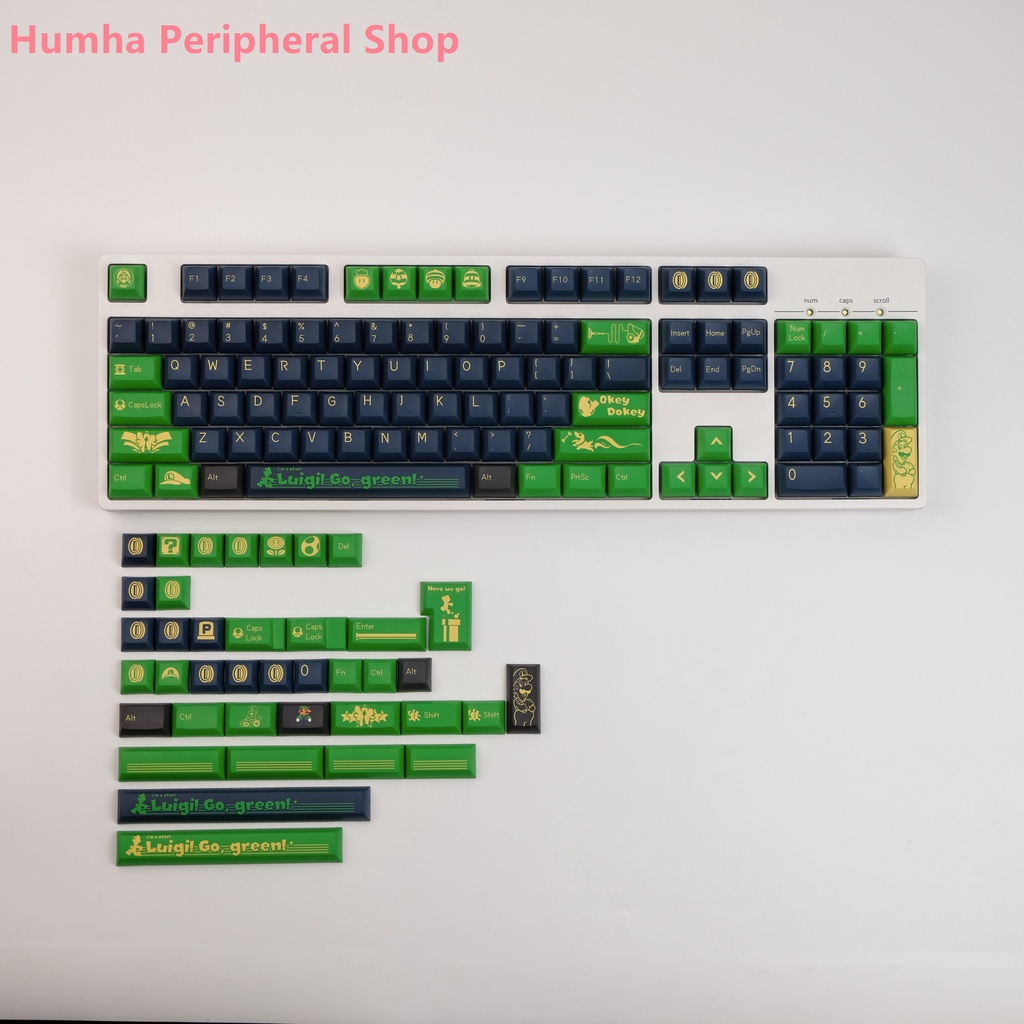 Humha Luigi keycap 142 keys PBT material Dye-Sublimation KCA profile ...