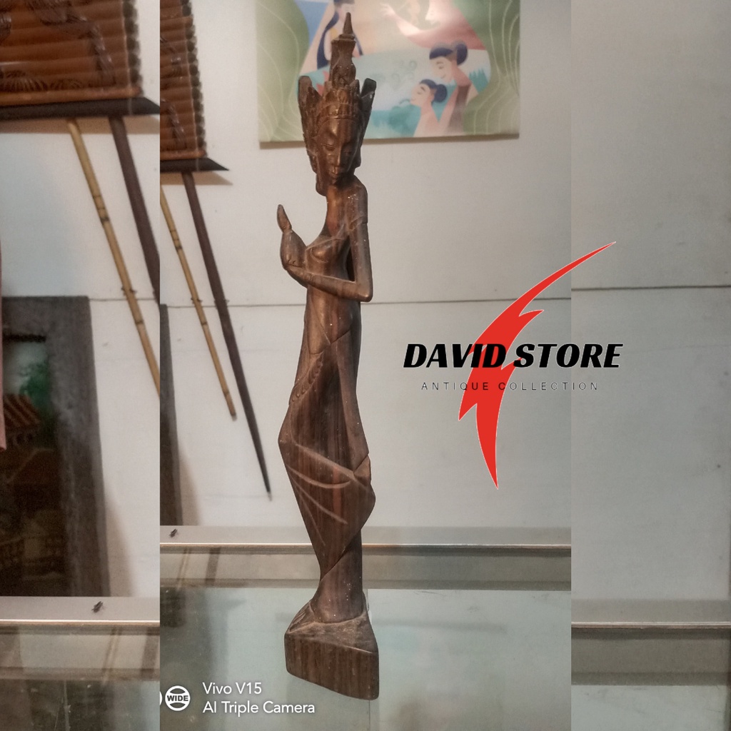 Antique Items Antique Old School Ancient Dancer Wooden Statue | Shopee ...