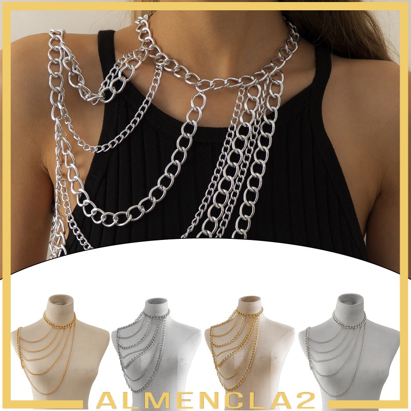 [ALMENCLA2] Women Body Chain Fashion Shoulder Jewelry Chain Necklaces ...