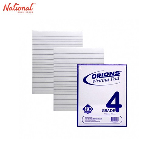 Orions Writing Pad Grade 4 80 Sheets - 3 Pads National Book Store ...