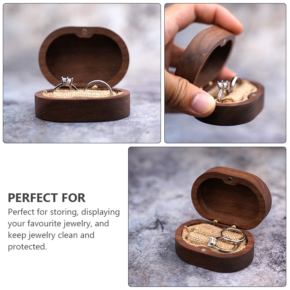[READY STOCK] Storage Case Ring Container Vintage Rings Jewelry Box Couple Holder Lovers ...
