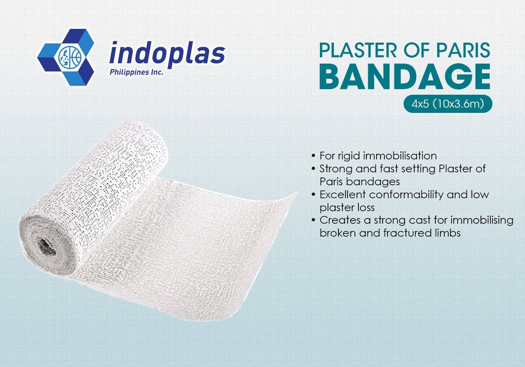 Indoplas Plaster of Paris 4x5 (10x5m) - 1 Roll | Shopee Philippines