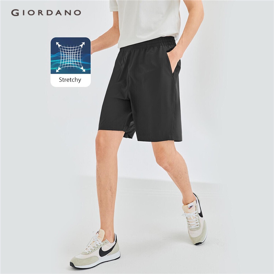 GIORDANO Men Stretchy Elastic Waist Lightweight Shorts 13102222 ...