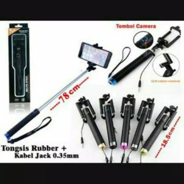 Universal Full Black Folding Cable Tongsis / Full Black Tongsis ...