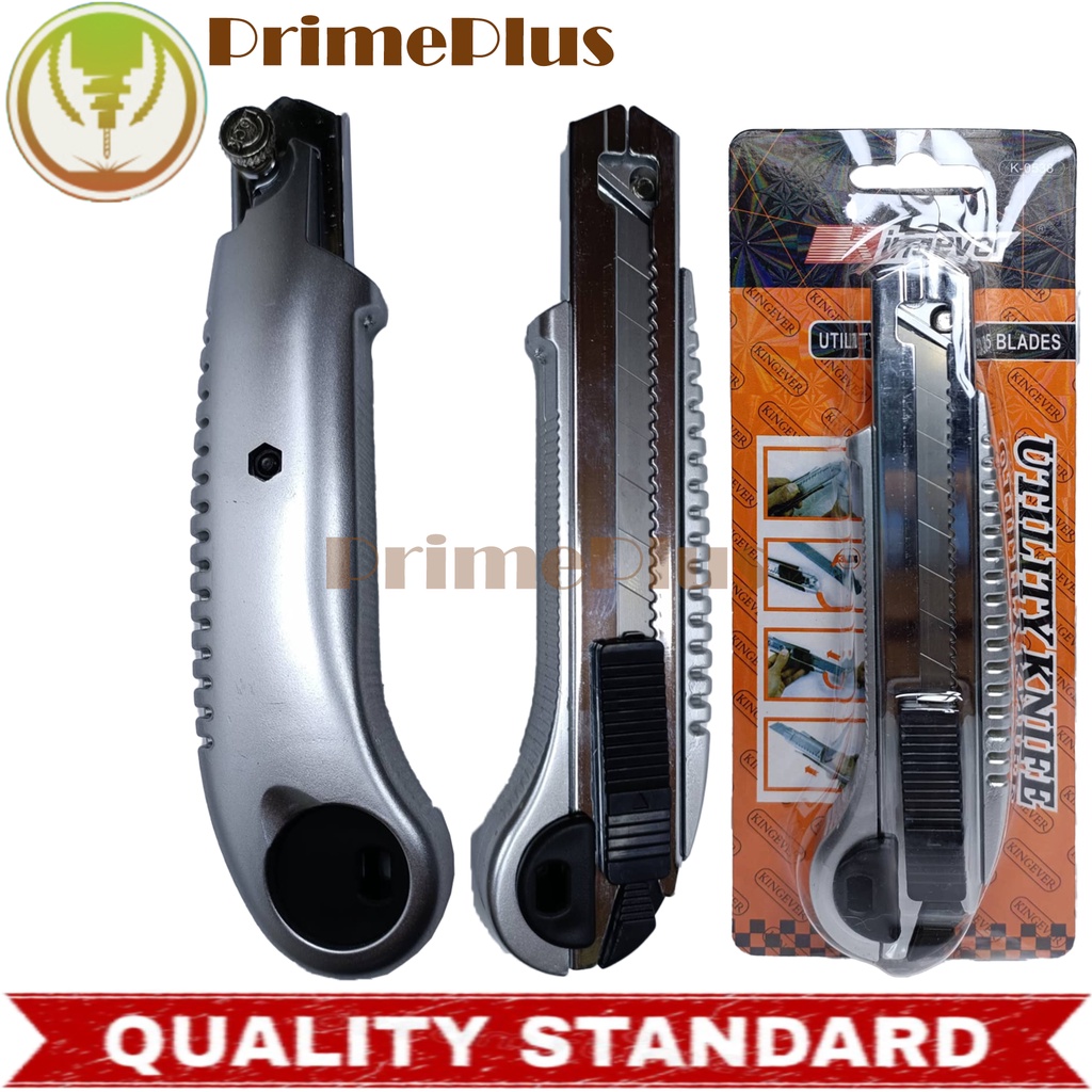 METAL Utility Knife Cutter with 5 Blades {Sold per pc) | Shopee Philippines