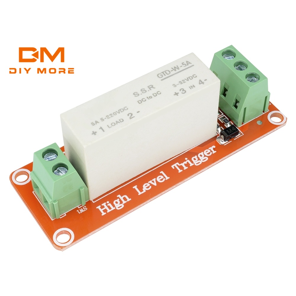 DIYMORE 3-32v Dc 1-Channel Ssr Solid State Relay High-Low Trigger 5a 5v ...