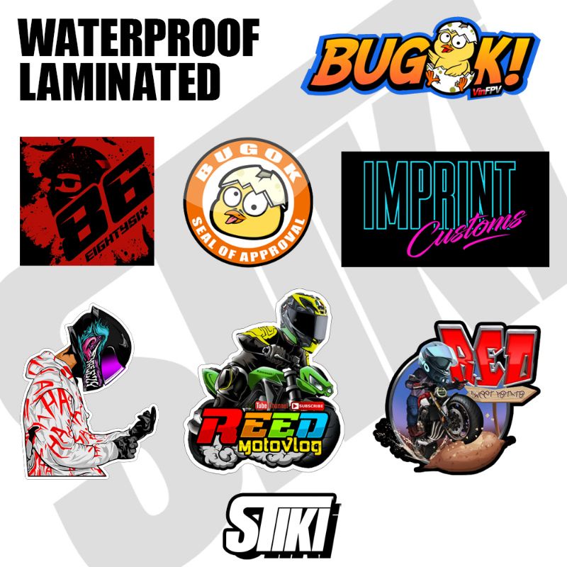 Motovlog Set 3 Sticker WATERPROOF | Shopee Philippines