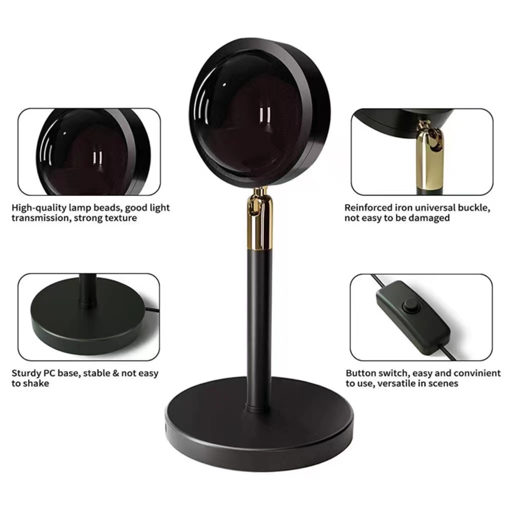 8 In 1 Color Sunset Light Rainbow Colors Sun Never Sets Projection Lamp ...