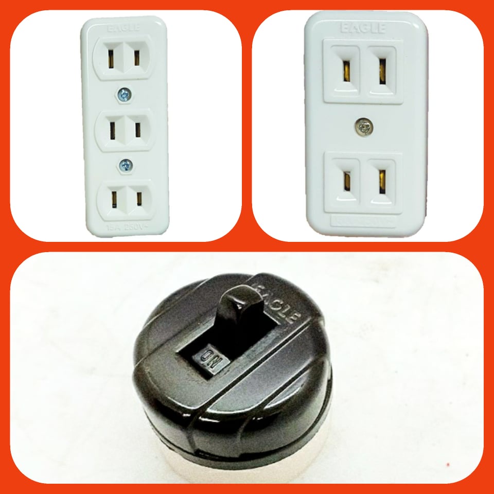 Original Eagle Outlet 2 Gang & 3 Gang Eagle Thumbler Switch | Shopee ...