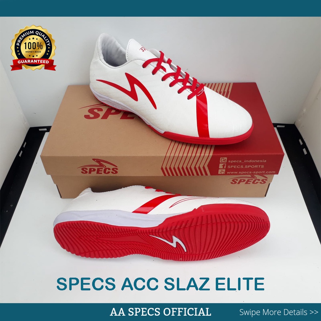 MERAH PUTIH Specs Accelerator Slaz Pro In Speed Metasala Reborn Futsal Shoes Red and White ...