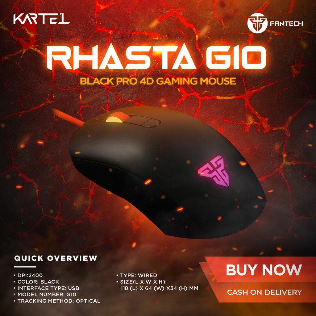 FANTECH Rhasta G10 Pro 4D Gaming Mouse | Shopee Philippines