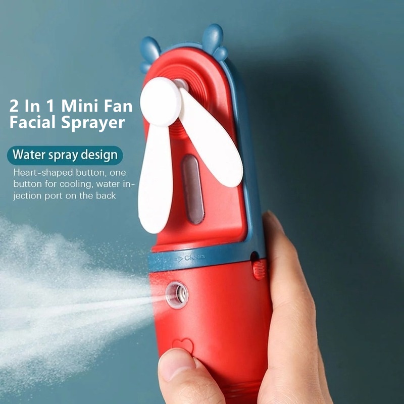 Usb Rechargeable Portable 2 In 1 Mini Hand Held Fan Mini Fan Nano Mist