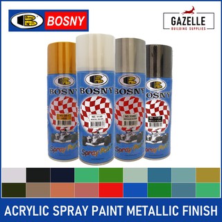 Bosny 100% Acrylic Spray Paint Pearl Metallic Finish Candy Tone Metal ...
