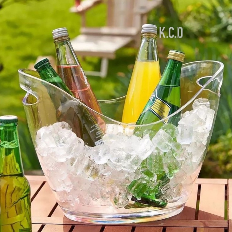 Ice Buckets Clear Acrylic Drink Bucket Beverage Tub Wine Champagne ...