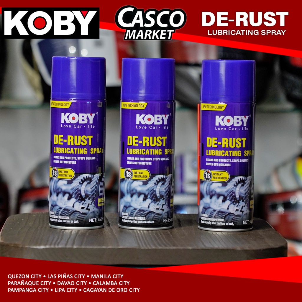 KOBY DE RUST LUBRICATING SPRAY 450ML | Shopee Philippines