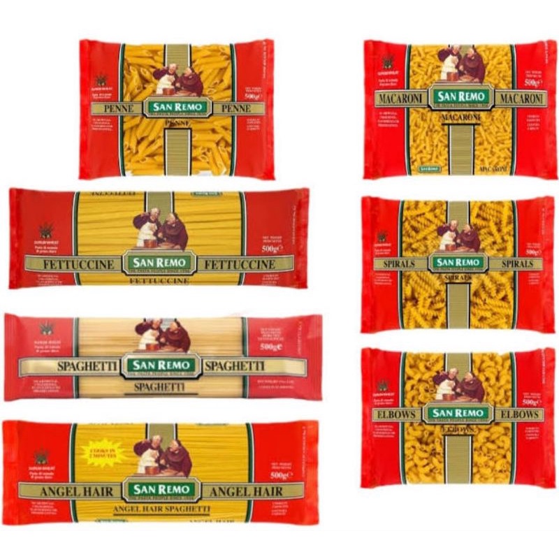 San Remo Vegeroni Spirals / Small Shells / Elbows / Angel Hair ...