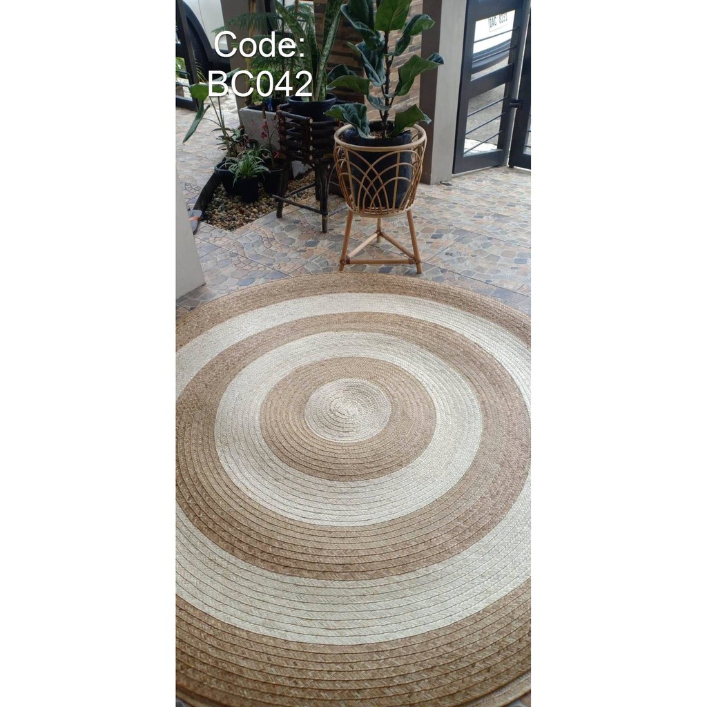 Buri Carpet / Buri Mat - 60 inches (Alternate White / Khaki) | Shopee ...