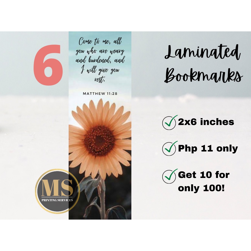 Laminated Bookmarks 2 (Quotes, Bible Verses) | Shopee Philippines