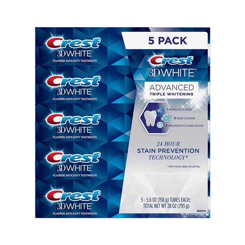 [date 2027] Crest 3D White Advanced Triple Whitening Toothpaste 147g ...