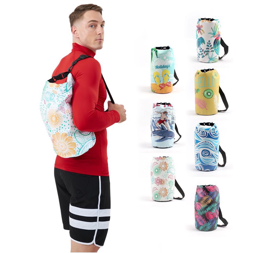 Ocean Pack 10L Dry Bag Waterproof bucket Bag Sling Shoulder Backpack Outdoor Travel Bag | Shopee ...