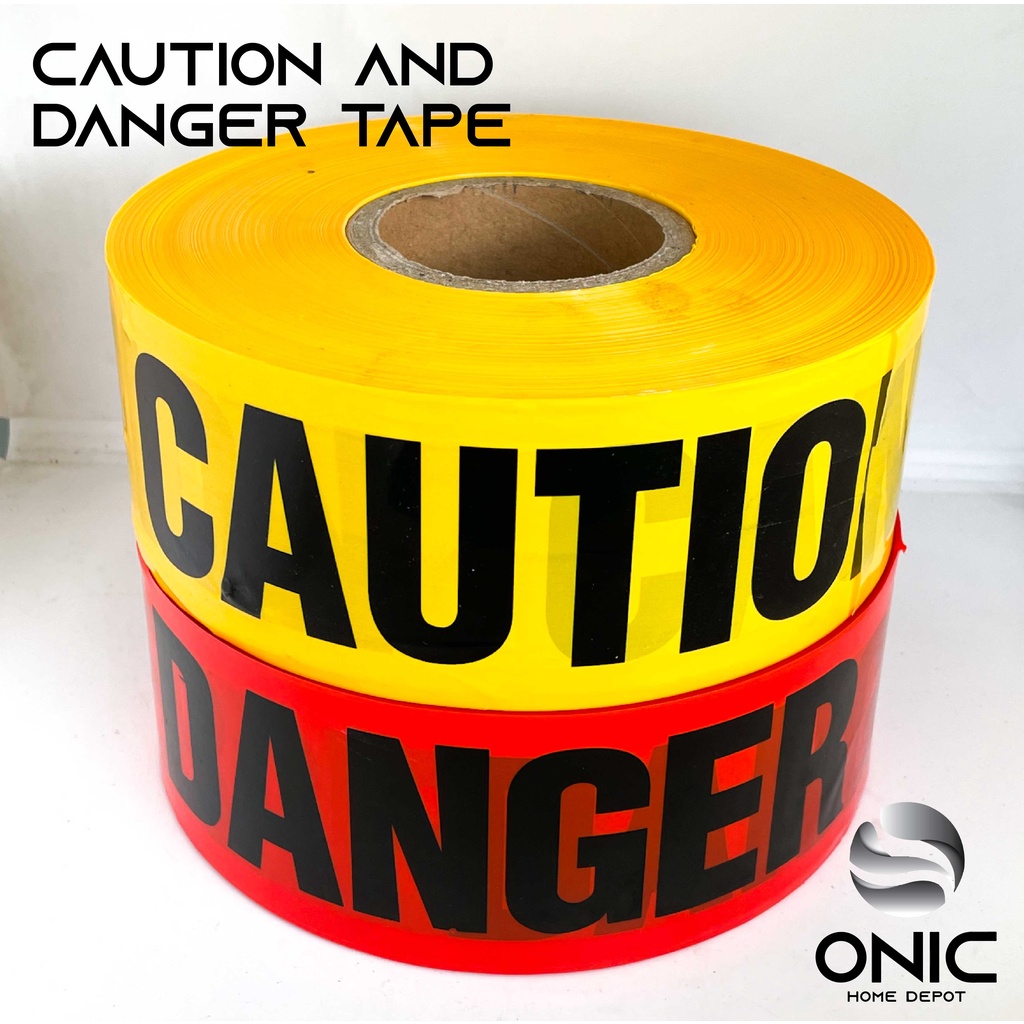 [ONIC] WARNING TAPE (CAUTION TAPE AND DANGER TAPE) 3” X 1000 FT X 0.1MM / 15 DENSITY thickness ...