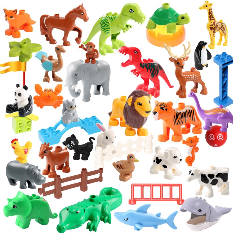 Animal Model Figures Compatible Duplo Big Size Building Block DIY ...