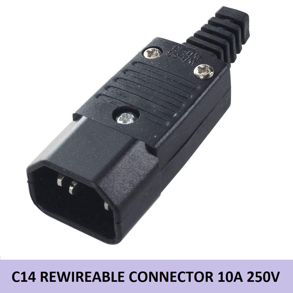 C14 Rewireable Connector C14 Rewireable Plug 10A 250V | Shopee Philippines