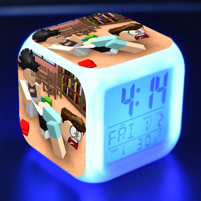 Game Roblox Alarm Clock with LED 7 Colors Light Digital Night ...