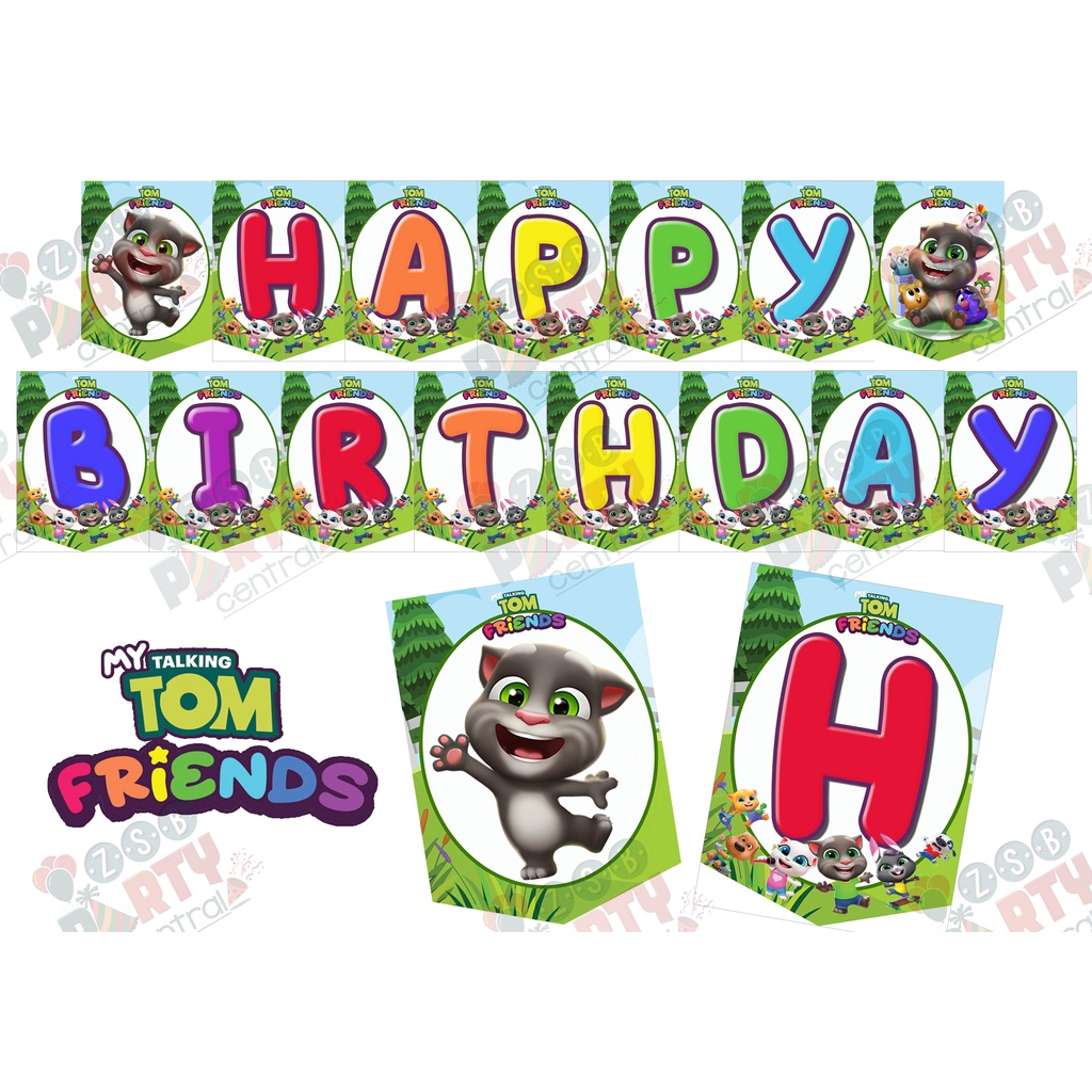 MY TALKING TOM BIRTHDAY BANNER | Shopee Philippines