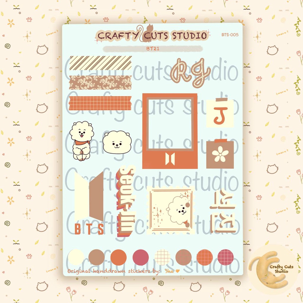 BT21 - RJ - Seok Jin Sticker Sheet - BTS-005 | Shopee Philippines