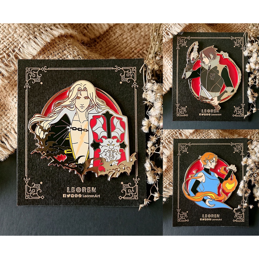 Castlevania Deluxe Alucard X Trevor Belmont X Sypha Hard Enamel Pin
