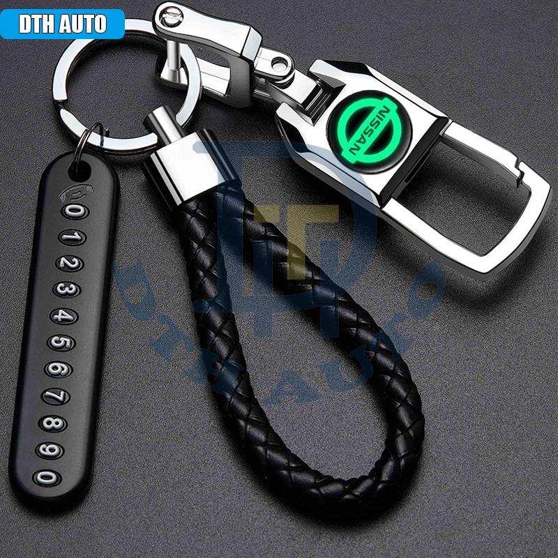 Upgrade Car Keychain Alloy Key Holder Motorcycle Keychain With Luminous ...
