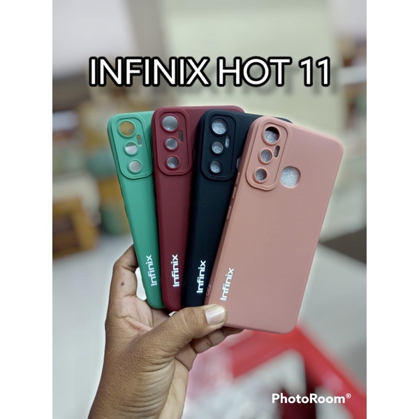 Infinix hot 11 case silicone Color case luxury brand logo pro camera ...
