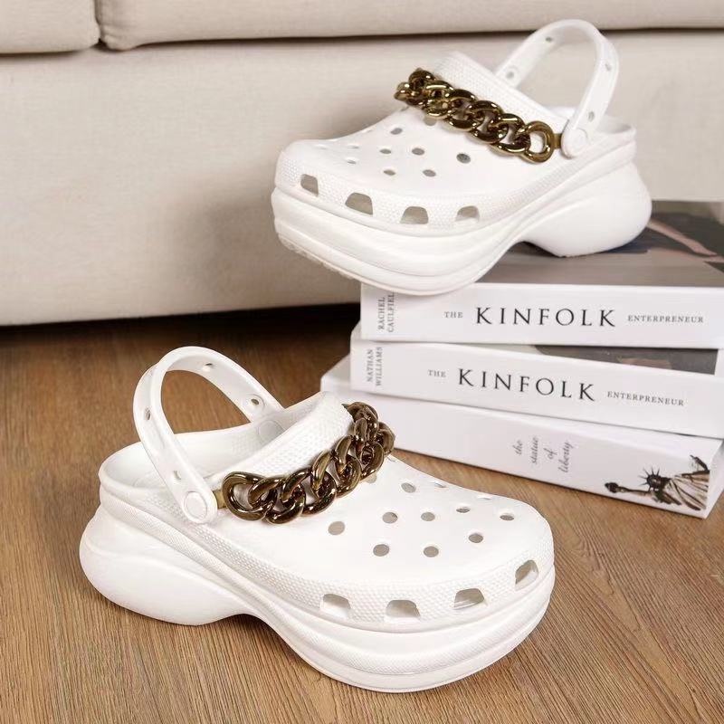 DS Fashion Crocs Classic Bae Clog Lightweight Slippers with Chain ...