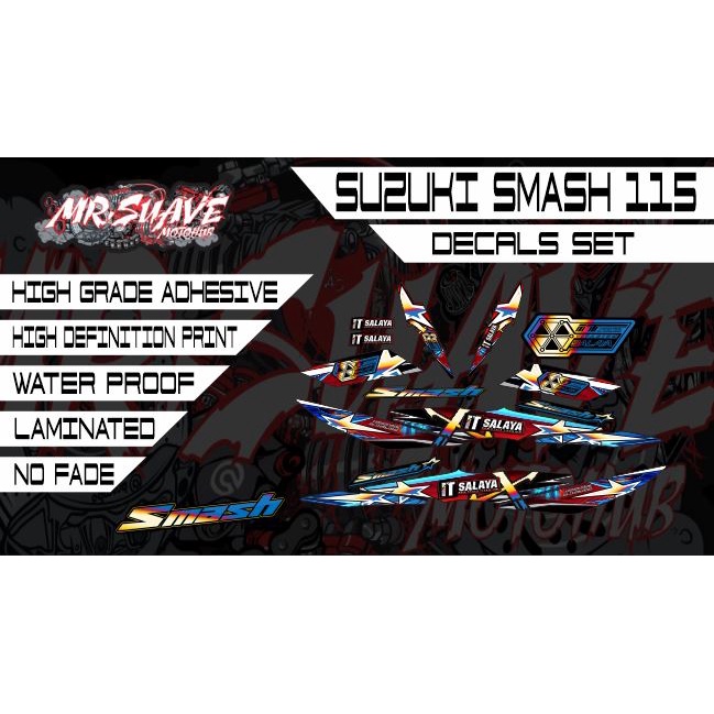 Suzuki Smash 115 ITSALAYA Edition Decals Set | Shopee Philippines