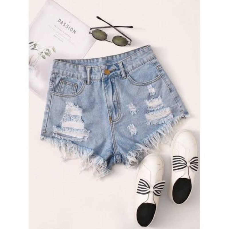 COD HIGHWAIST DENIM SHORT (UKAY) | Shopee Philippines