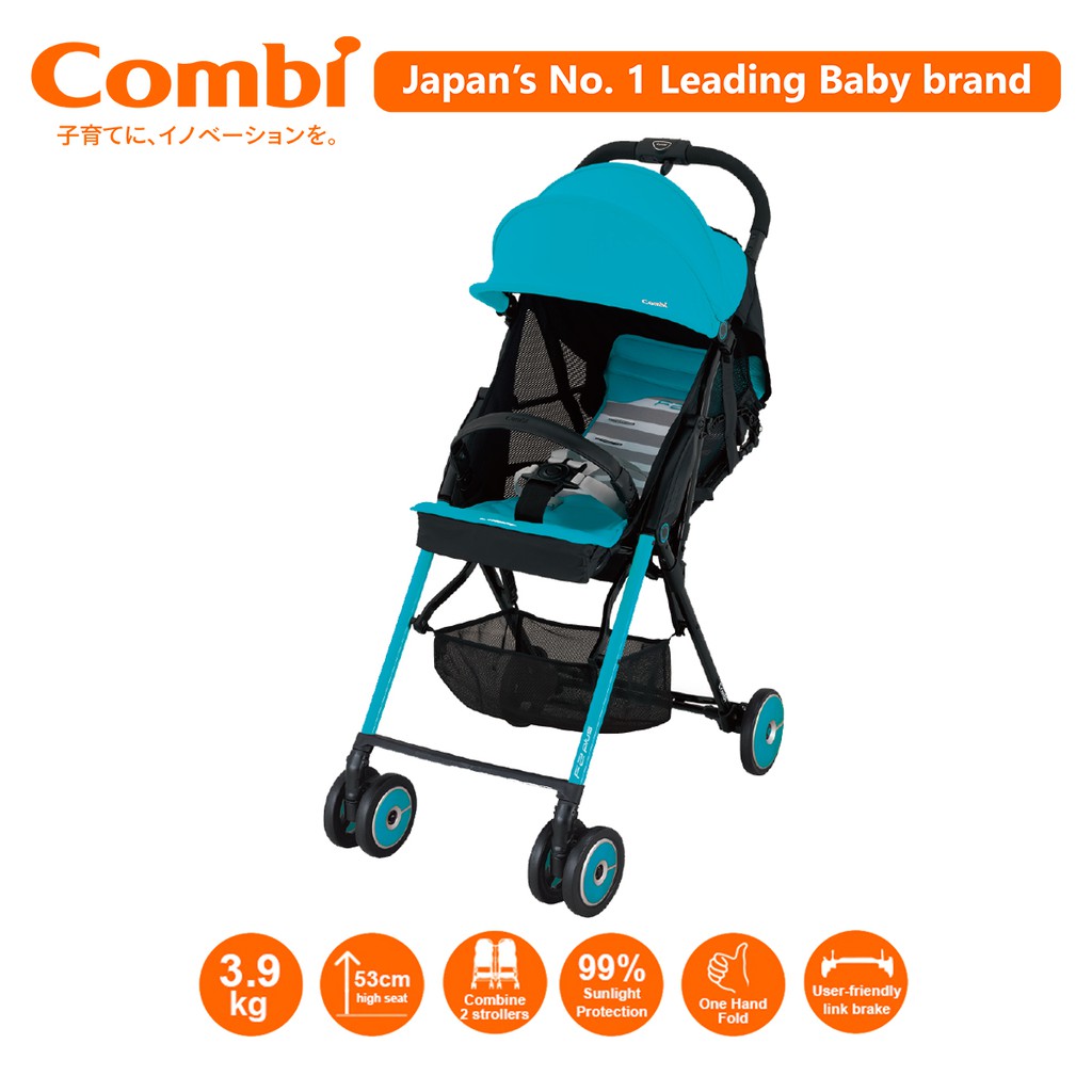 Combi F2 Plus AF Stroller (Turquoise Green) | Shopee Philippines