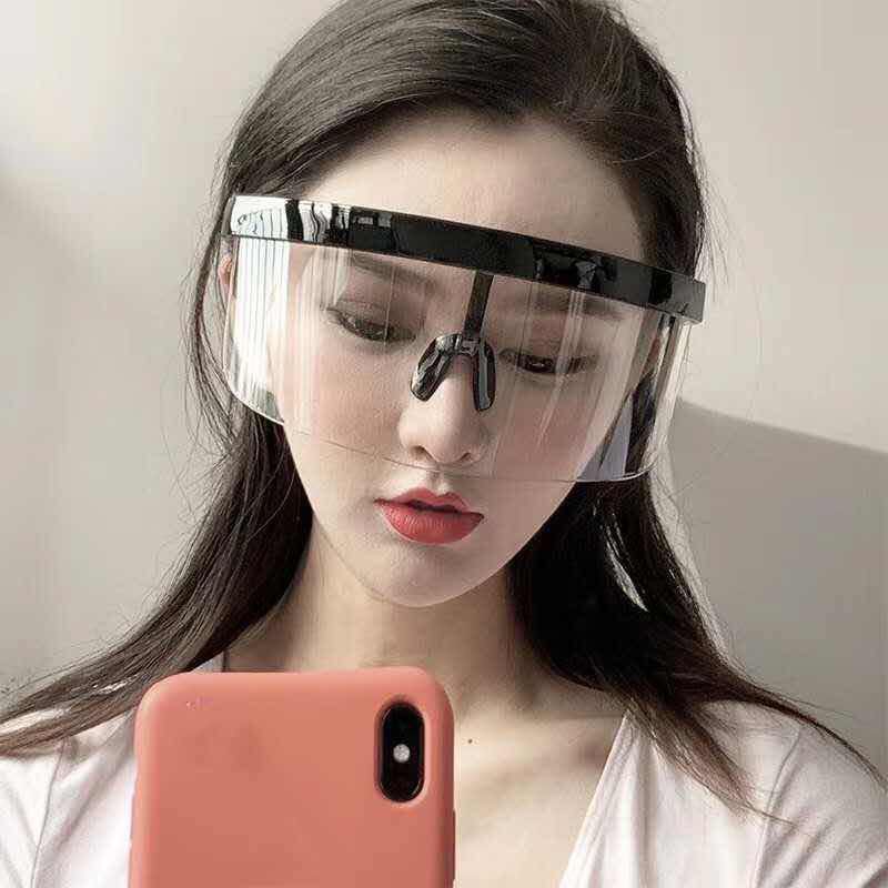 Fashion Face Shield Anti-virus Oversized Sun Visor Goggles Female Large ...
