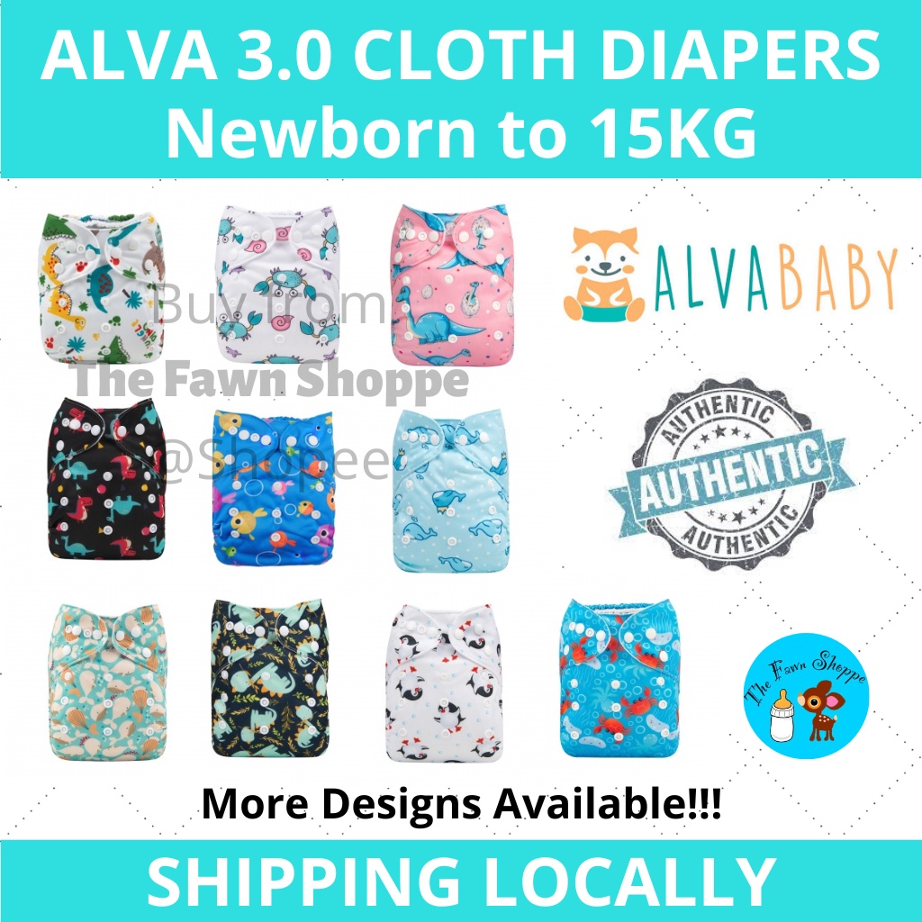 Alva Baby Cloth Diaper (Animals Part 1/2) Shell Only / Washable ...