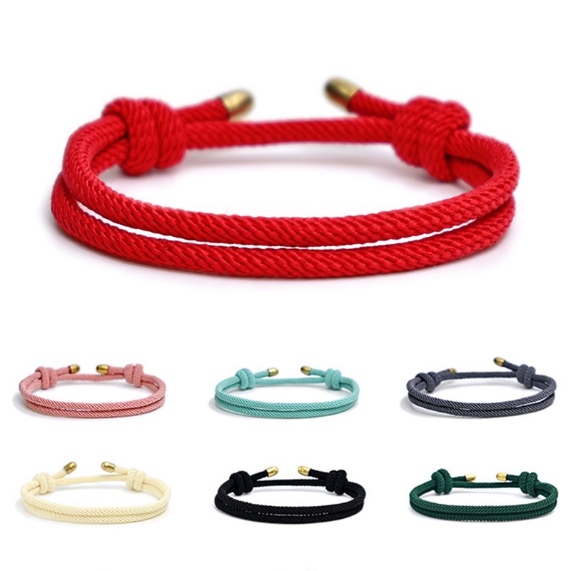 Minimalist Milan Rope Bracelets Men Women Handmade Adjustable Red ...