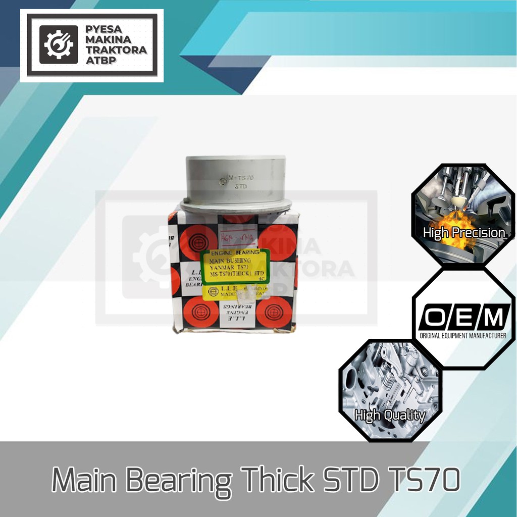 Main Bearing Bushing Thick STD for TS60 TS70 NS50 Yanmar Water Cooled ...