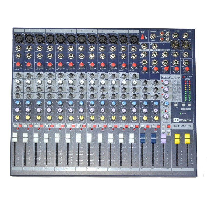AD EFX-12 BT AND USB AUDIO MIXER 12 MIC INPUTS MIXER WITH EFFECTS PRO ...