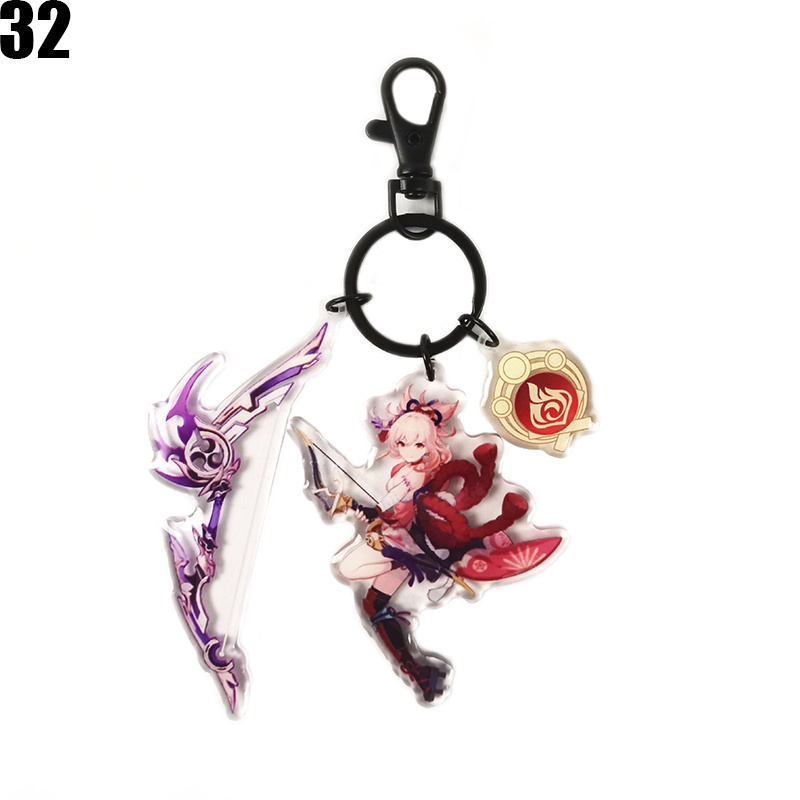 3 in 1 Genshin Impact Keychain Furina Wriothesley Character 3 in1 ...