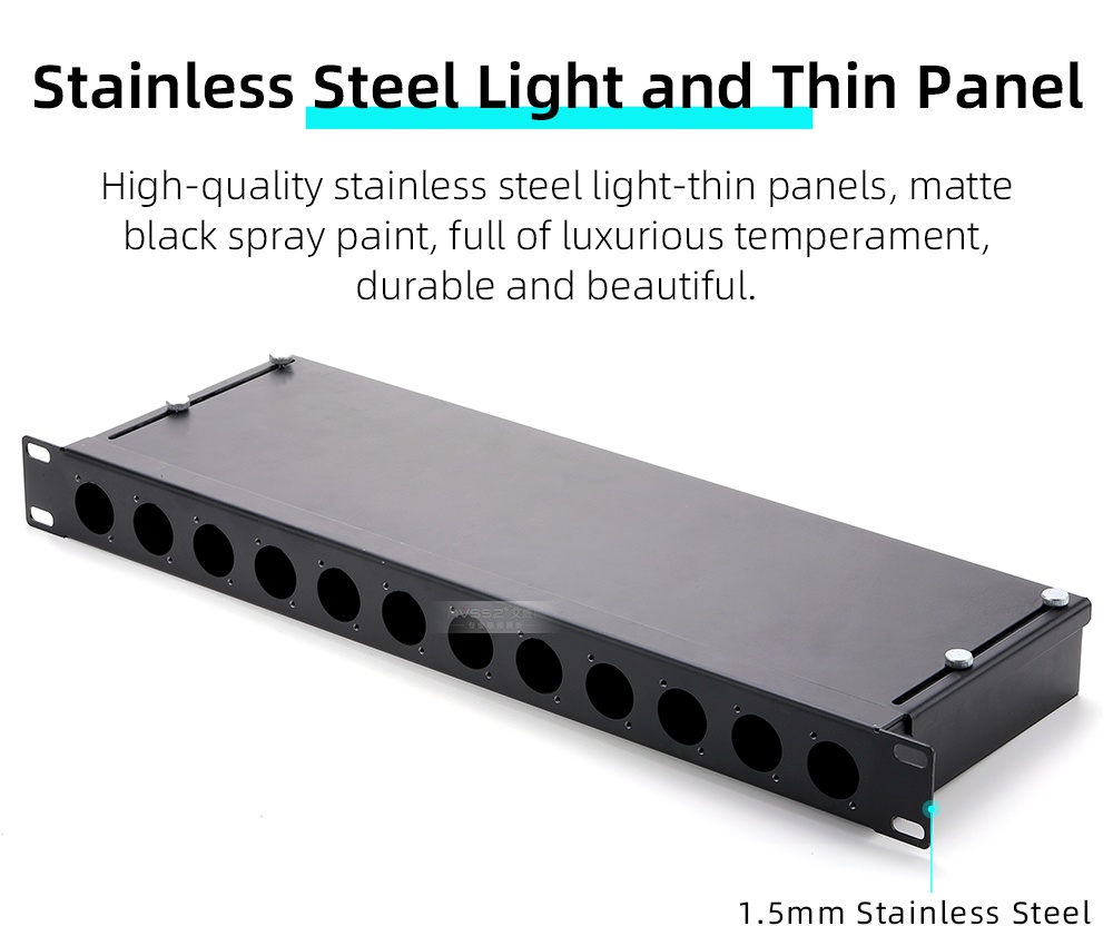 1U 2U Rack Patch Panel 8 12 16 24 Way Channel 1U 2U Flight Case Mount ...