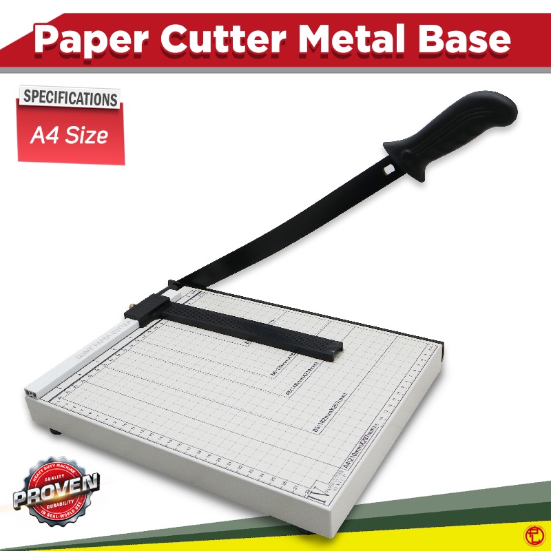 Quaff A4 Size Paper Cutter Wood Metal Base With Adjuster | Shopee ...