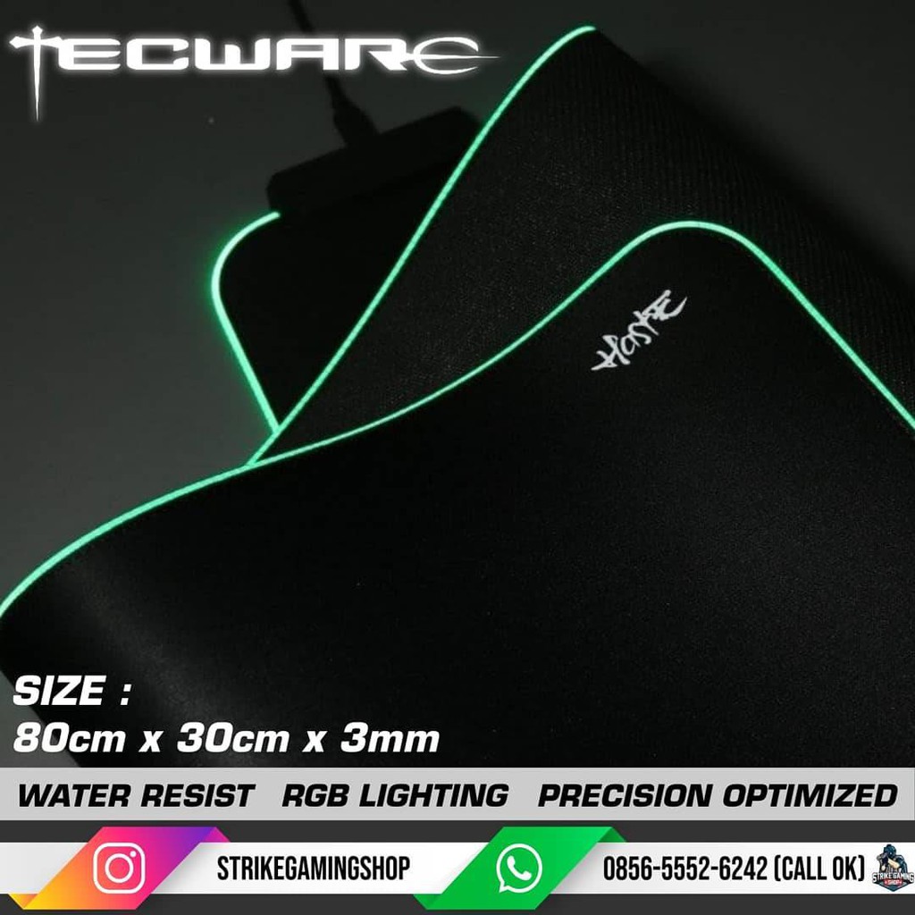Tecware Haste Mouse Mat Rgb Size Xl (80cm X 30cm X 3mm) | Shopee ...
